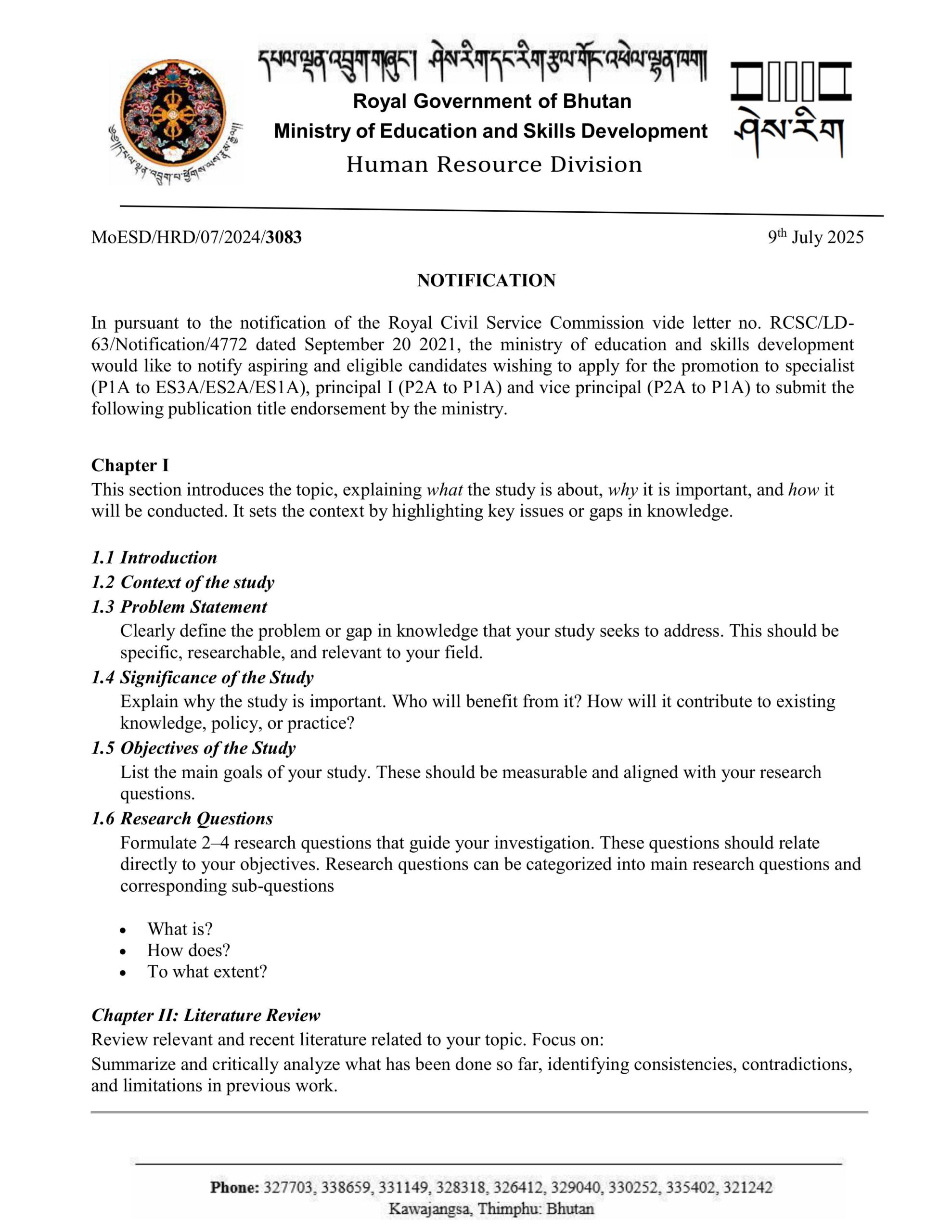 Publication Endorsement Notification (Jan 2026) – Sherig – MoESD